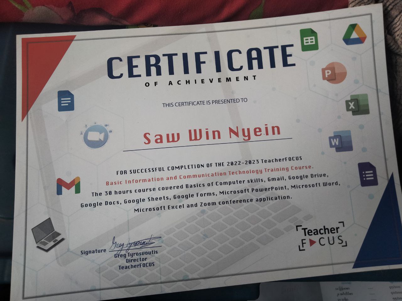 Saw Win Nyein - Personal Portfolio